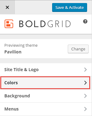 Customizer: How to use the Colors Tab | BoldGrid