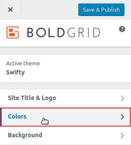 Customizer: How to use the Colors Tab | BoldGrid