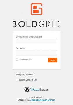 How to Login your WordPress Website | BoldGrid
