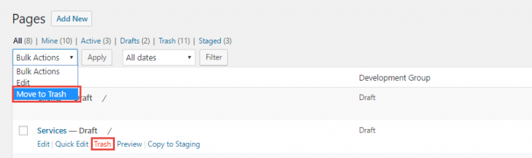 How to Delete Pages in WordPress | BoldGrid