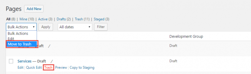 How to Delete Pages in WordPress | BoldGrid