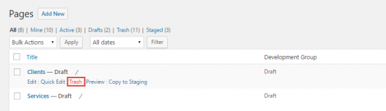 How to Delete Pages in WordPress | BoldGrid