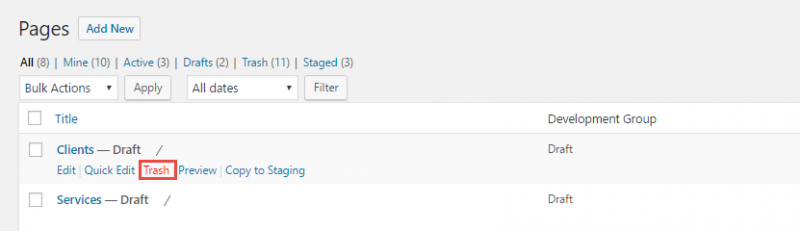 How to Delete Pages in WordPress | BoldGrid