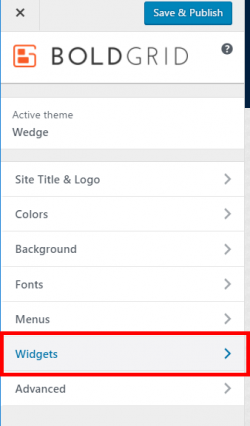 How to Use Widgets in the WordPress Customizer | BoldGrid