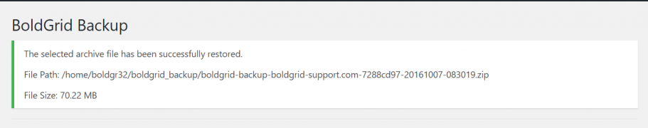 How to restore a Backup in WordPress | BoldGrid