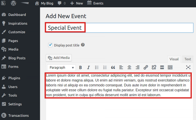How to Add a New Event to your Calendar | BoldGrid