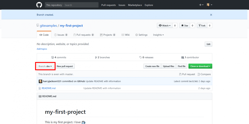 How to Create a Branch of a Repository on GitHub
