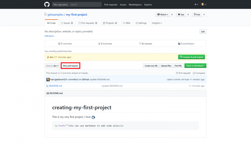 How to Create a Pull Request on a GitHub Repository