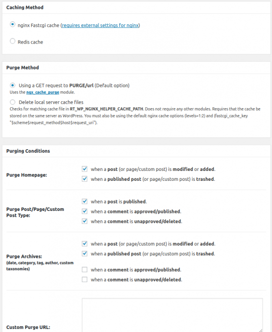 Enabling Purge in the NGINX Helper Plugin | BoldGrid