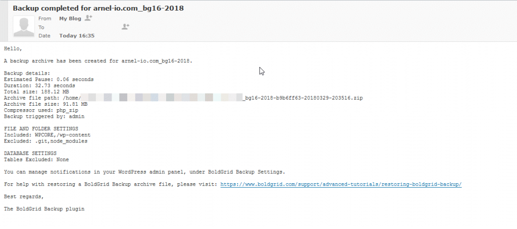 How to set up backup notifications in Total Upkeep | BoldGrid