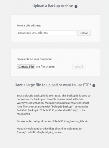 How to restore a Backup in WordPress | BoldGrid