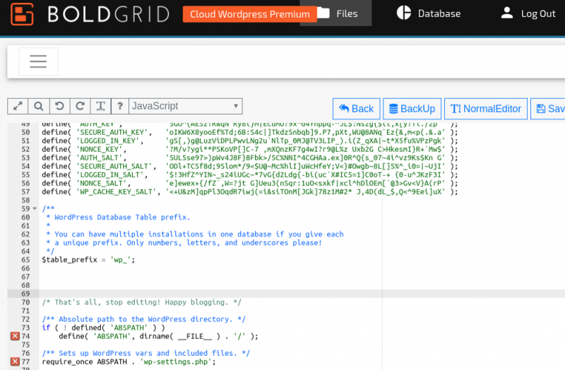 How to Edit wp-config.php in Cloud WordPress | BoldGrid