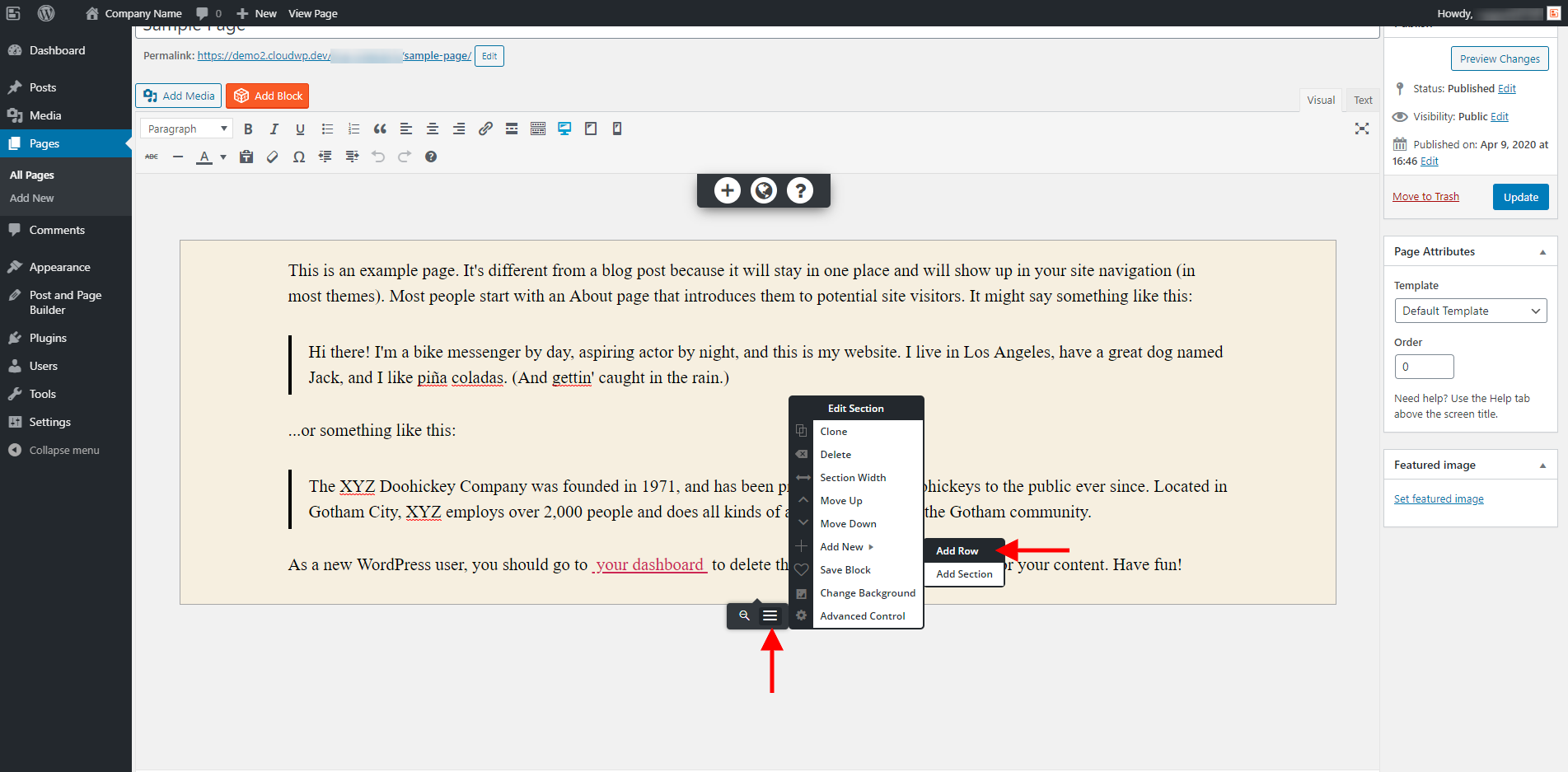 How To Create An Inner Row With The Post And Page Builder BoldGrid