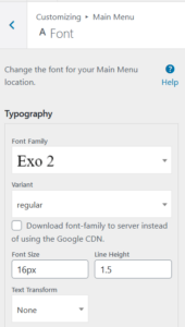 Working with Menu Fonts in BoldGrid Crio | BoldGrid