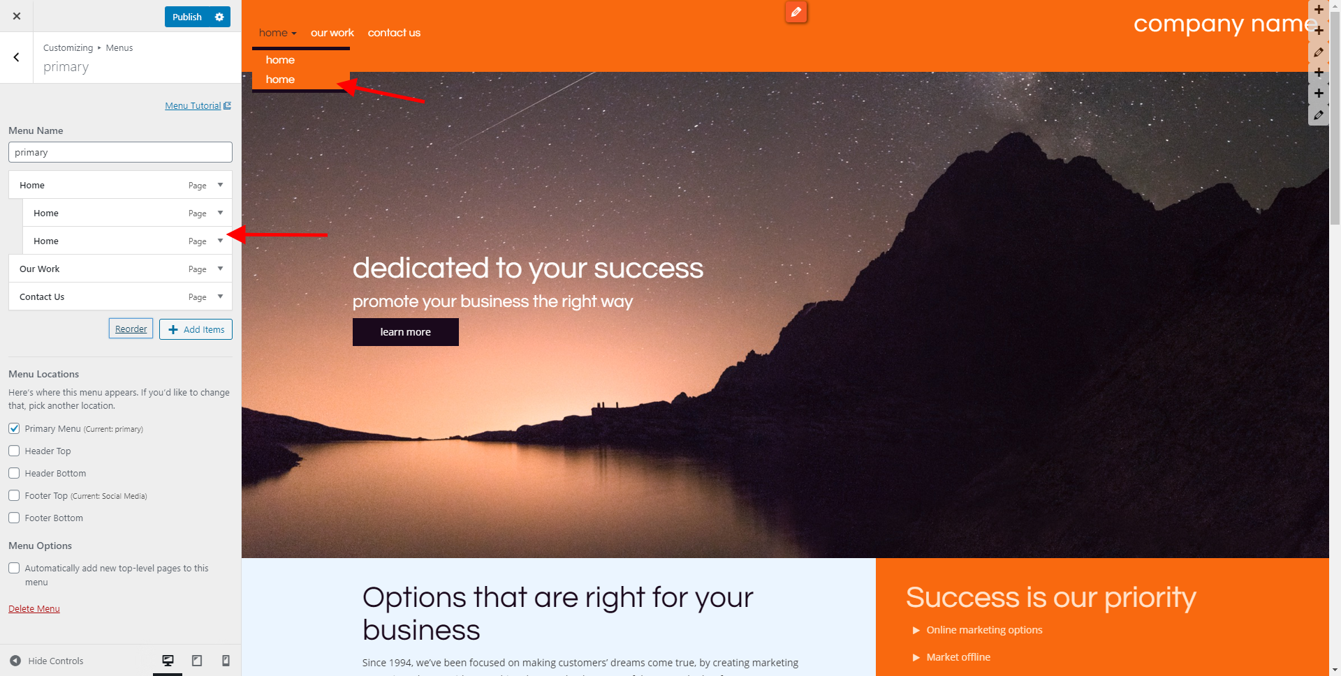 Sub Pages | BoldGrid